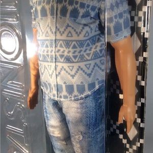 Barbie | Toys | Barbie Ken Fashionista 3 Distressed Denimman Bun ...